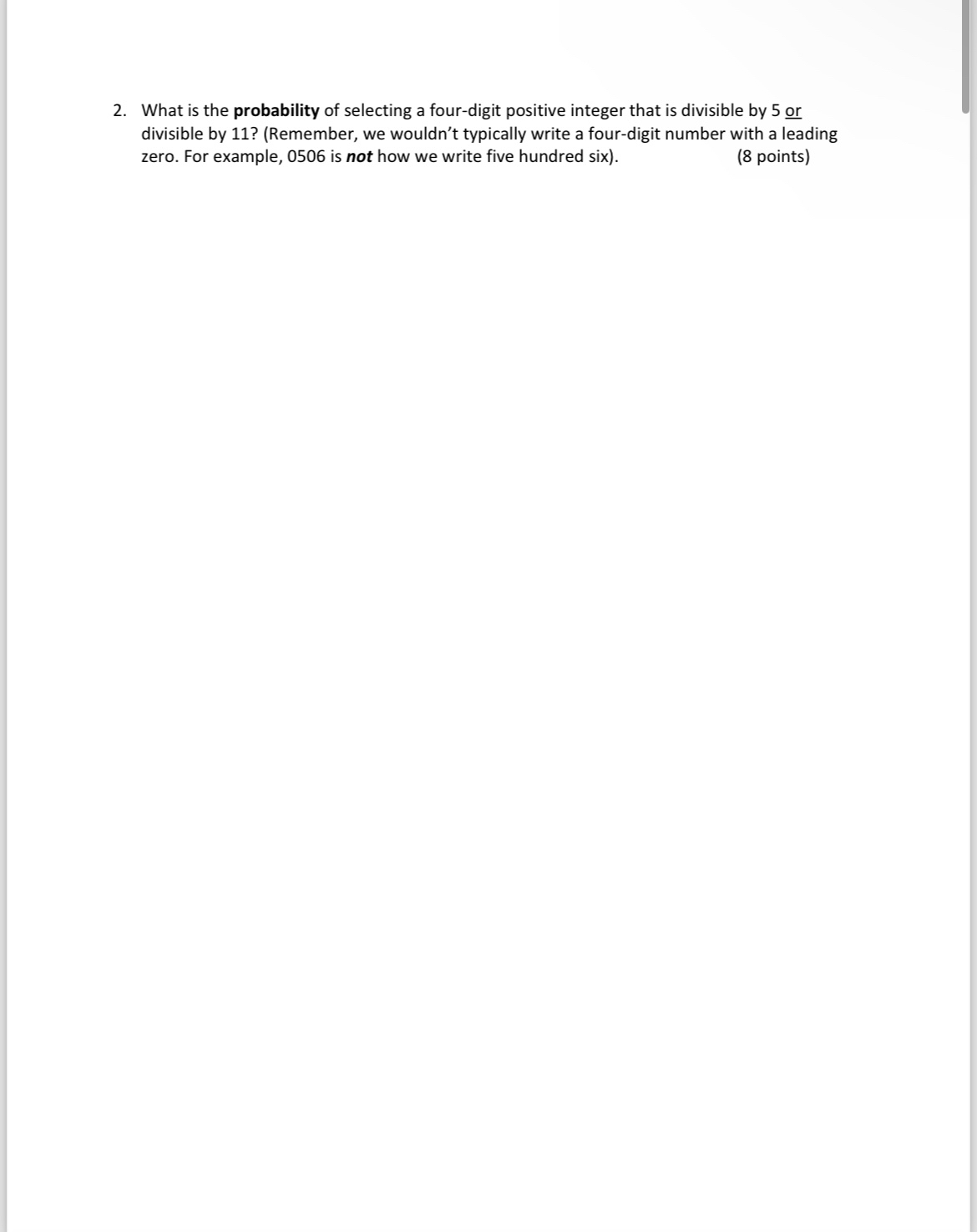 Solved What is the probability of selecting a four-digit | Chegg.com