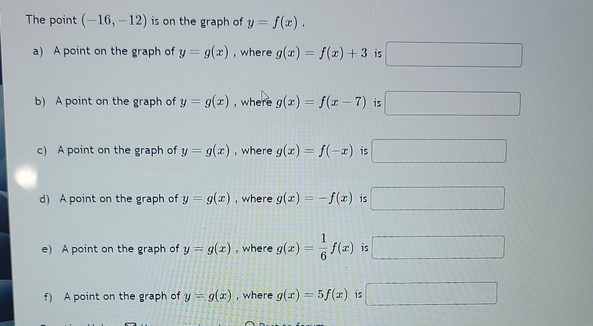 Solved Let f(x)=2x If g(x) is the graph of f(x) shifted up 5 | Chegg.com
