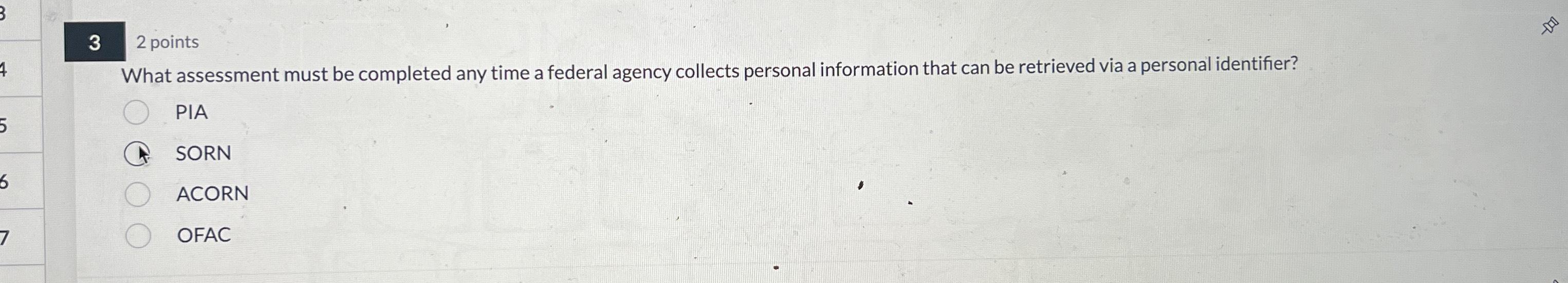 Solved 32 ﻿pointsWhat assessment must be completed any time | Chegg.com