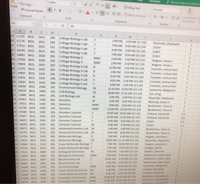 (ALL STEPS) Select cell A1. Activate the Track | Chegg.com