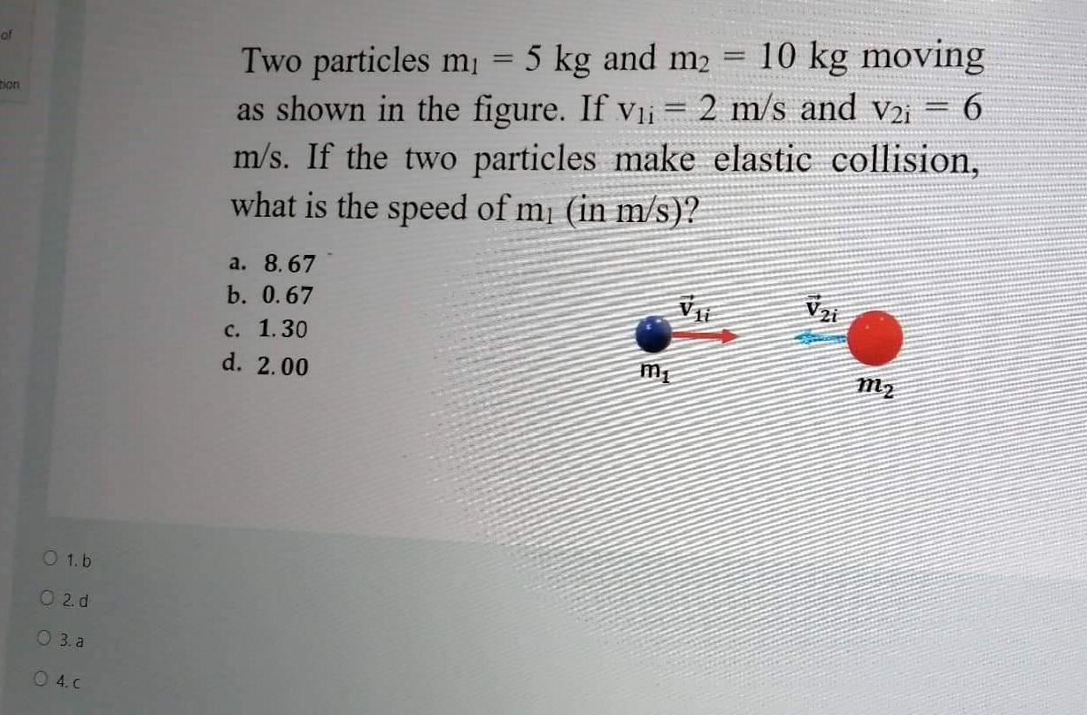 Solved of bion Two particles m = 5 kg and m2 = 10 kg moving | Chegg.com