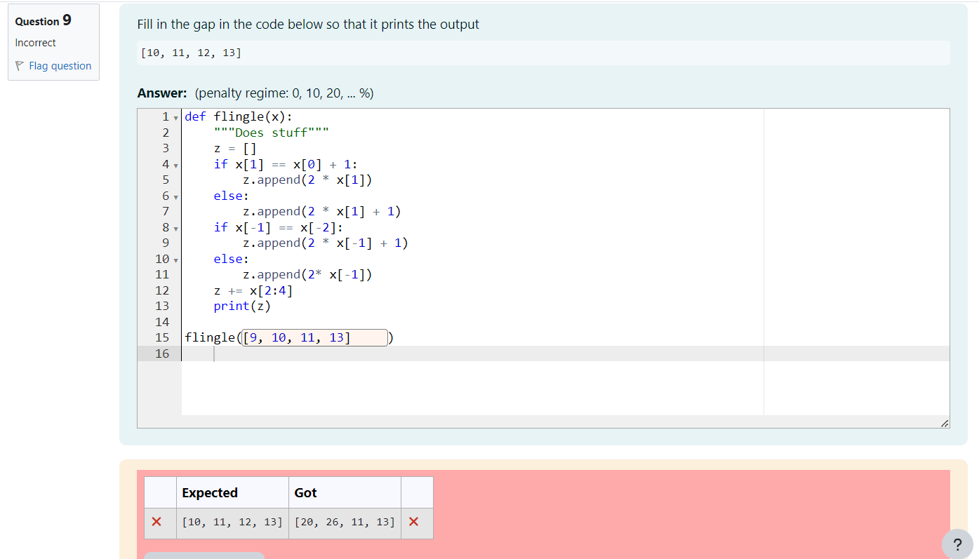 Fill in the gap in the code below so that it prints | Chegg.com