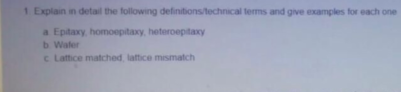 Solved Explain in detail the following definitions/technical | Chegg.com