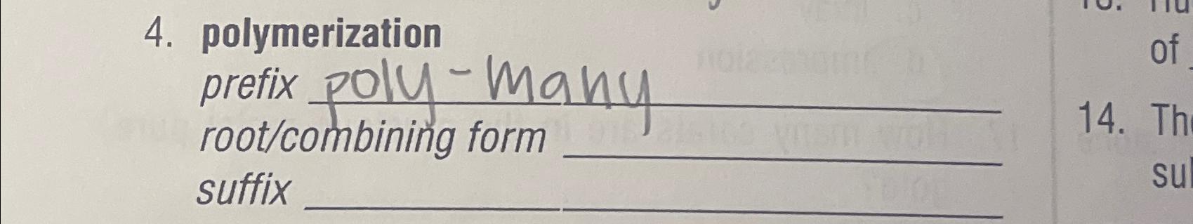 Solved polymerizationprefix poly - ﻿Manyroot/combining | Chegg.com