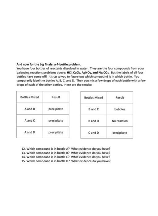 Solved And now for the big finale: a 4-bottle problem. You | Chegg.com