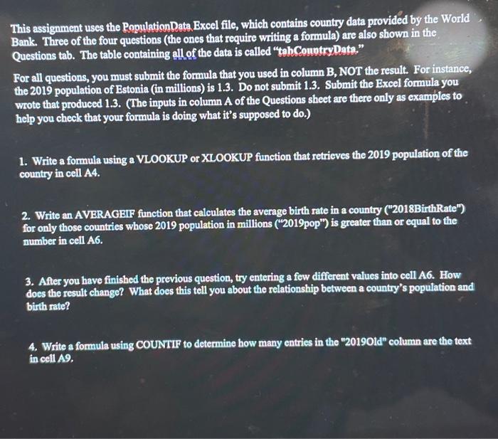 Solved This assignment uses the BogulationData Excel file, | Chegg.com