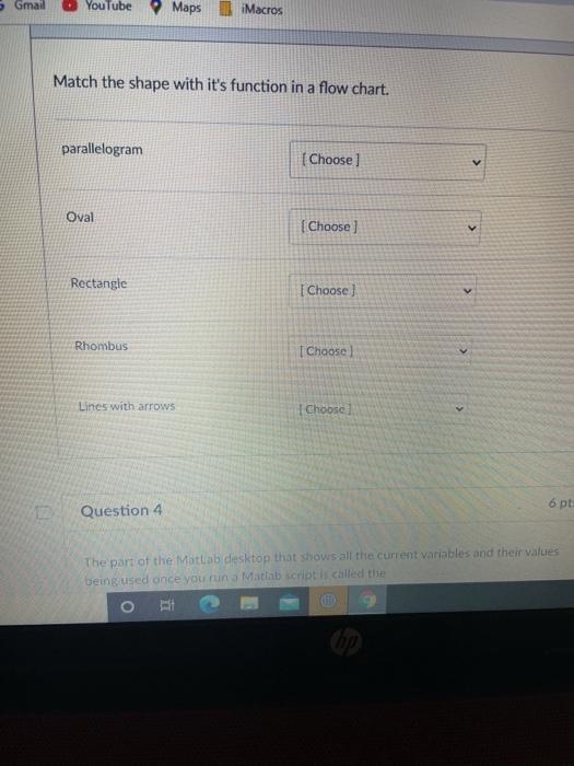 Solved Gmail YouTube Maps Macros Match the shape with it's | Chegg.com