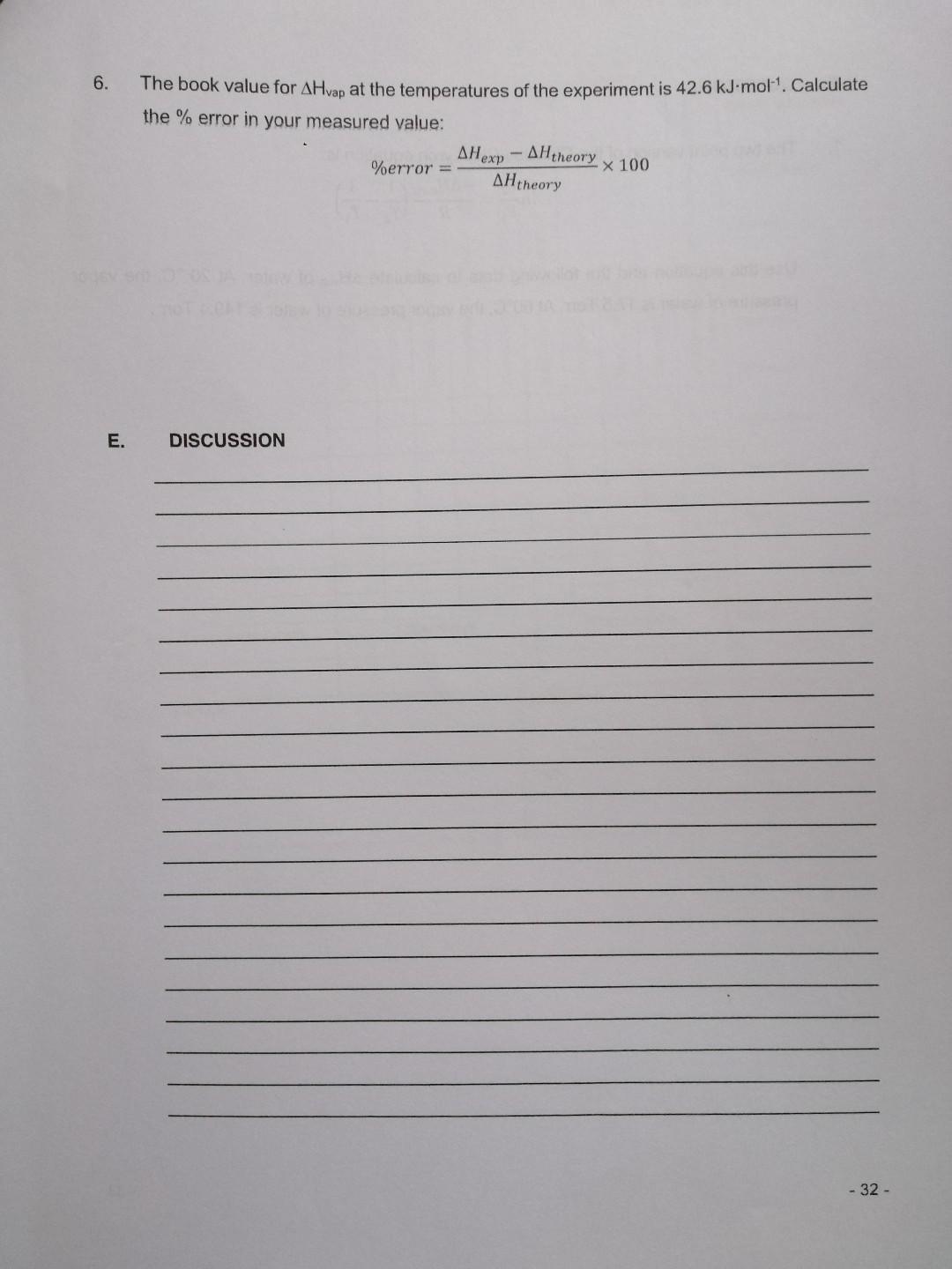 EXPERIMENT 4 CLAUSIUS-CLAPEYRON EQUATION Introduction | Chegg.com