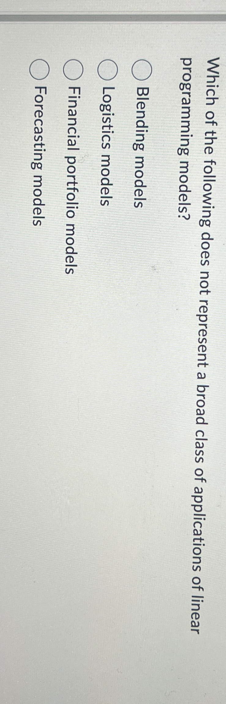 Solved Which of the following does not represent a broad | Chegg.com