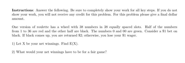 Solved Instructions: Answer the following. Be sure to | Chegg.com