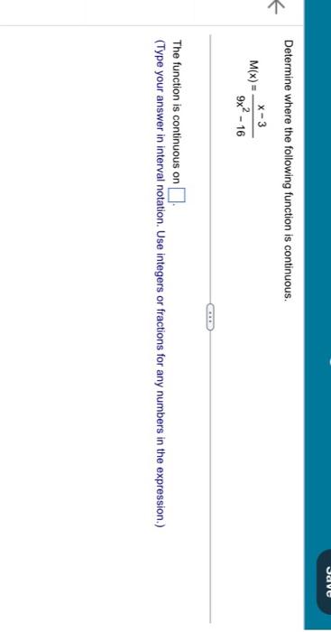 Solved Determine where the following function is continuous. | Chegg.com