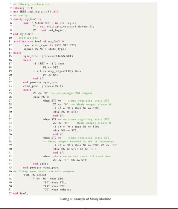 Solved Library Declaration Brary Ieee Ve Ieee Std Logic