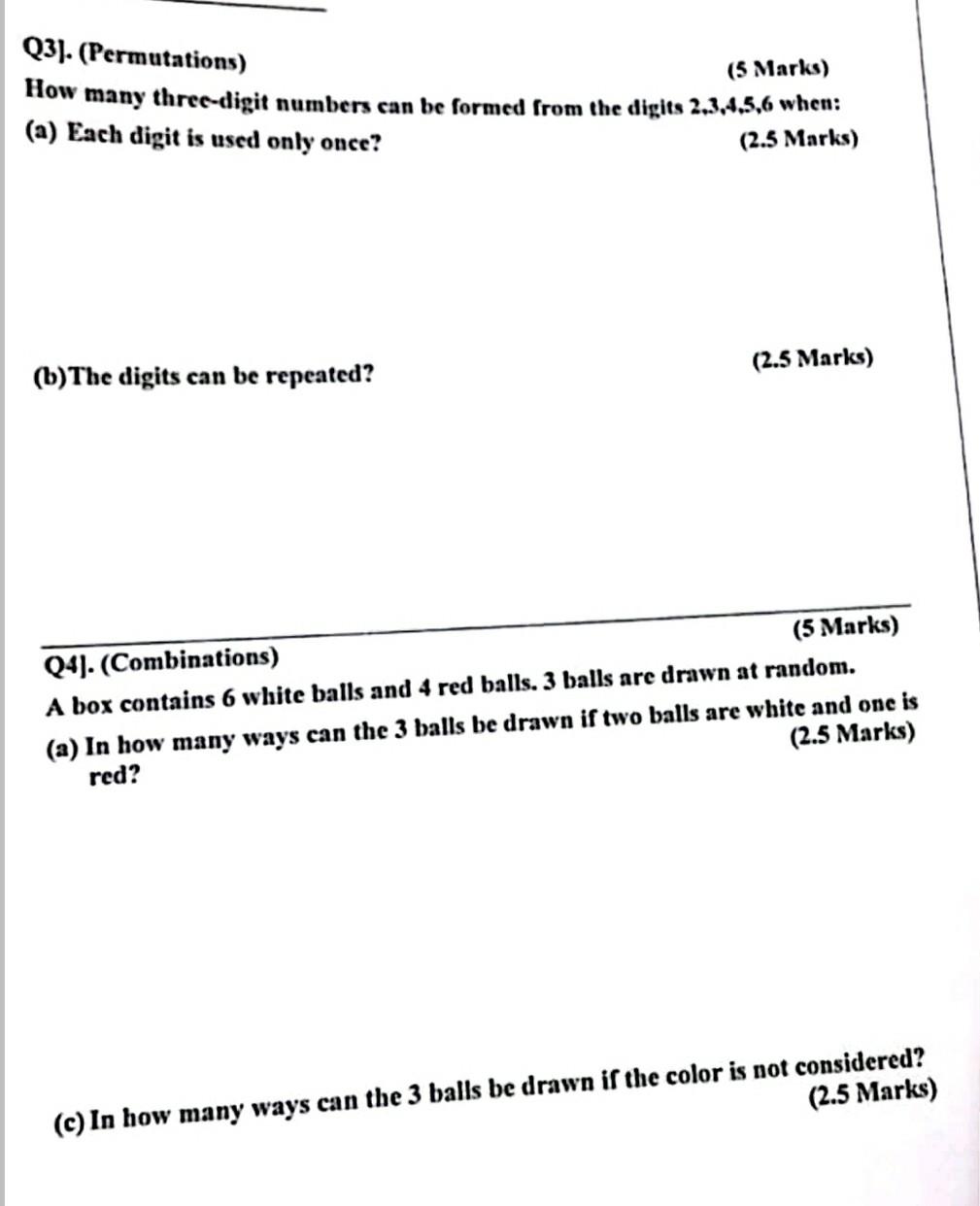 Solved Q3]. (Permutations) (5 Marks) How many three-digit | Chegg.com