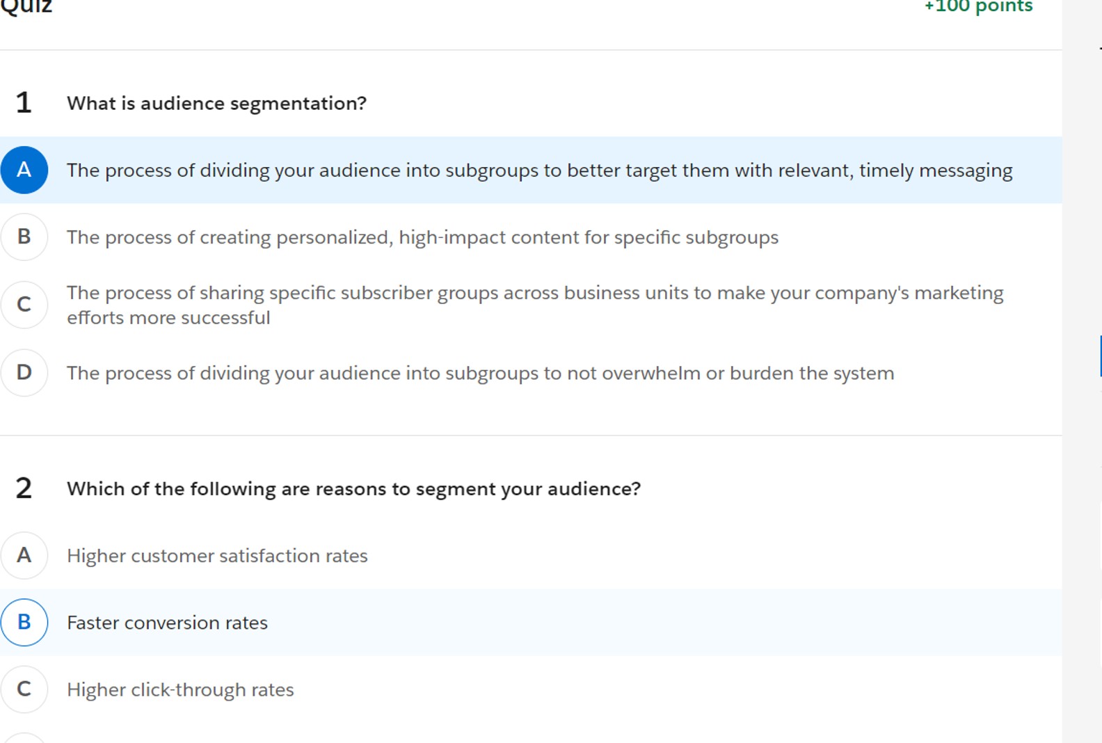 Solved 1 ﻿What is audience segmentation?The process of | Chegg.com