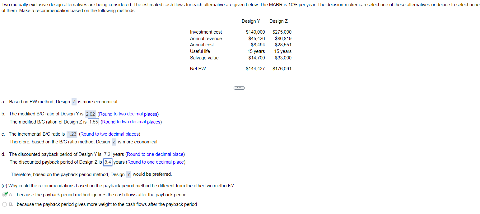 Solved I still can't figure out the modified B/C ration of | Chegg.com