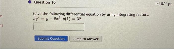 Solved Solve the following differential equation by using | Chegg.com