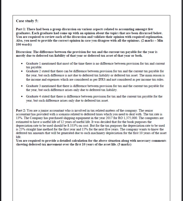 Solved Case study 5: Part 1: There had been a group | Chegg.com