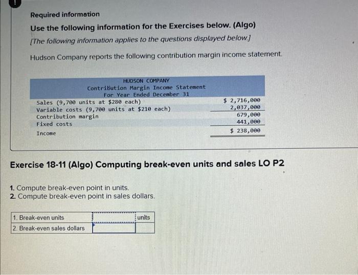 Solved Required information Use the following information | Chegg.com