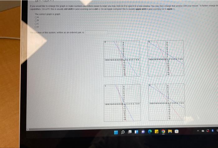 Solved Solve the system of equations by graphing. Choose the | Chegg.com