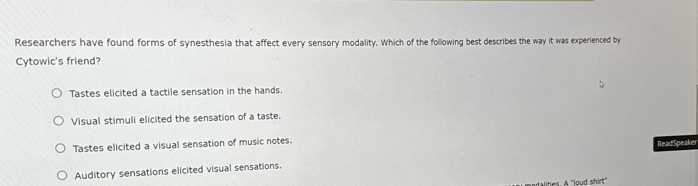 Solved Researchers have found forms of synesthesia that | Chegg.com