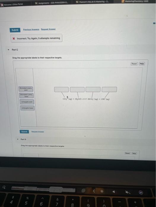 Solved X incorrect; Try Again; 9 nttompts remaining Part C | Chegg.com
