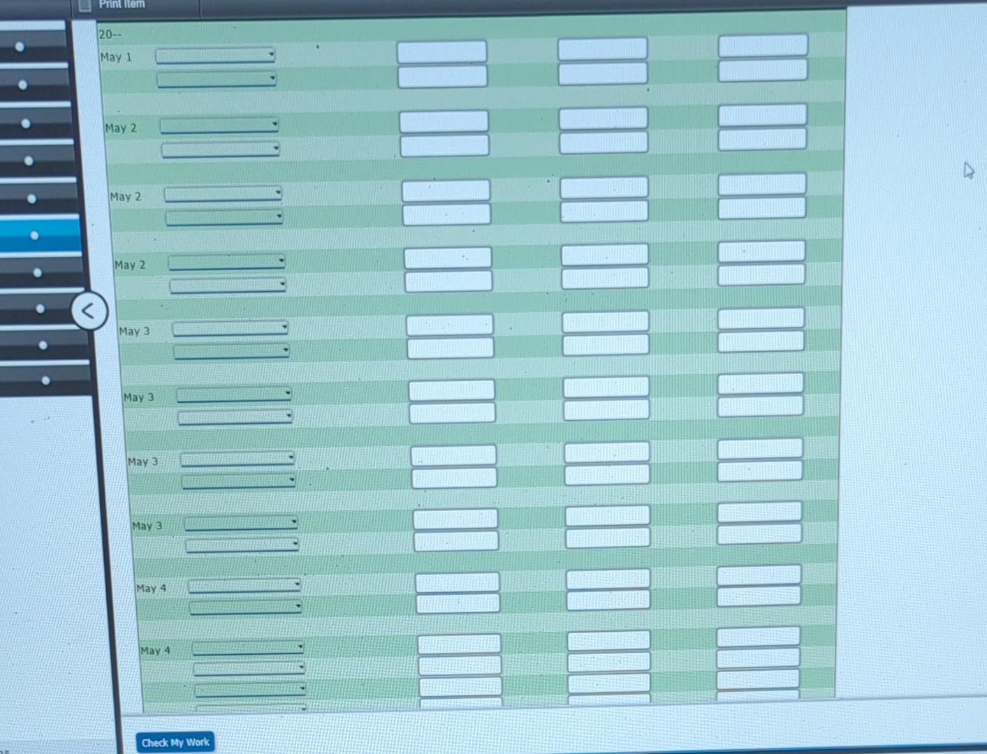 Print llem Chart of Accounts Owner's Equity 311 Bob | Chegg.com