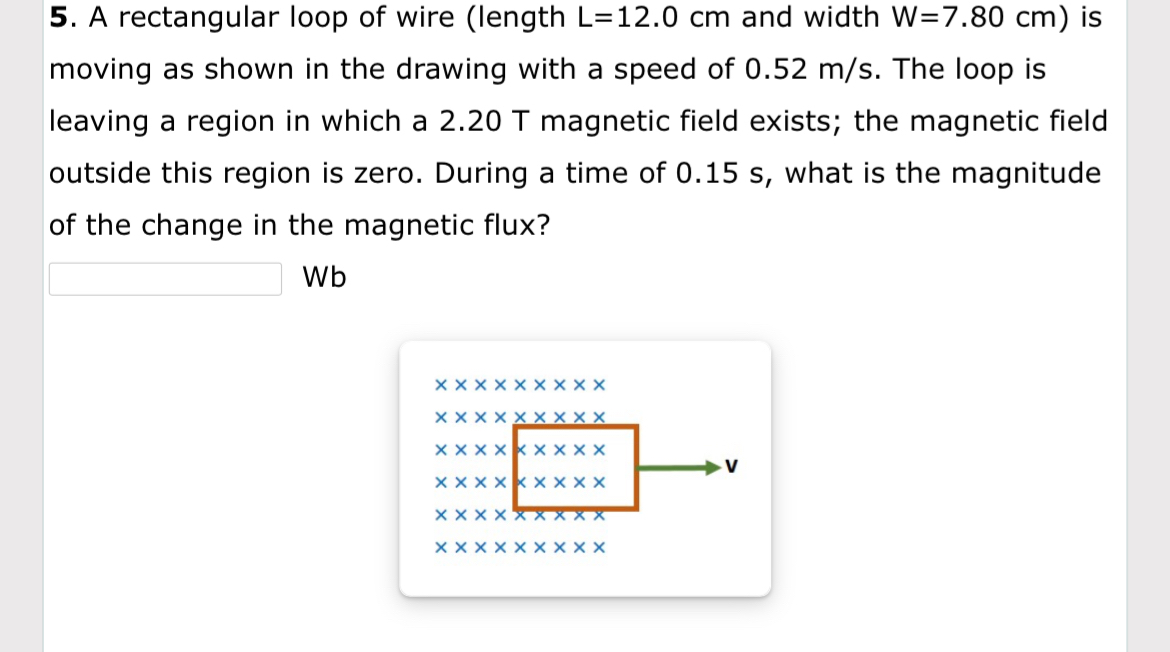 Solved A rectangular loop of wire (length L=12.0cm ﻿and | Chegg.com