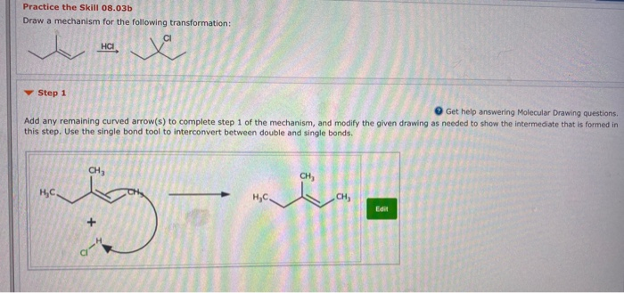 Solved Practice the Skill 08.03b Draw a mechanism for the | Chegg.com