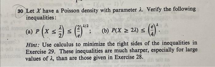 Solved Let X have a Poisson density with parameter λ. Verify | Chegg.com
