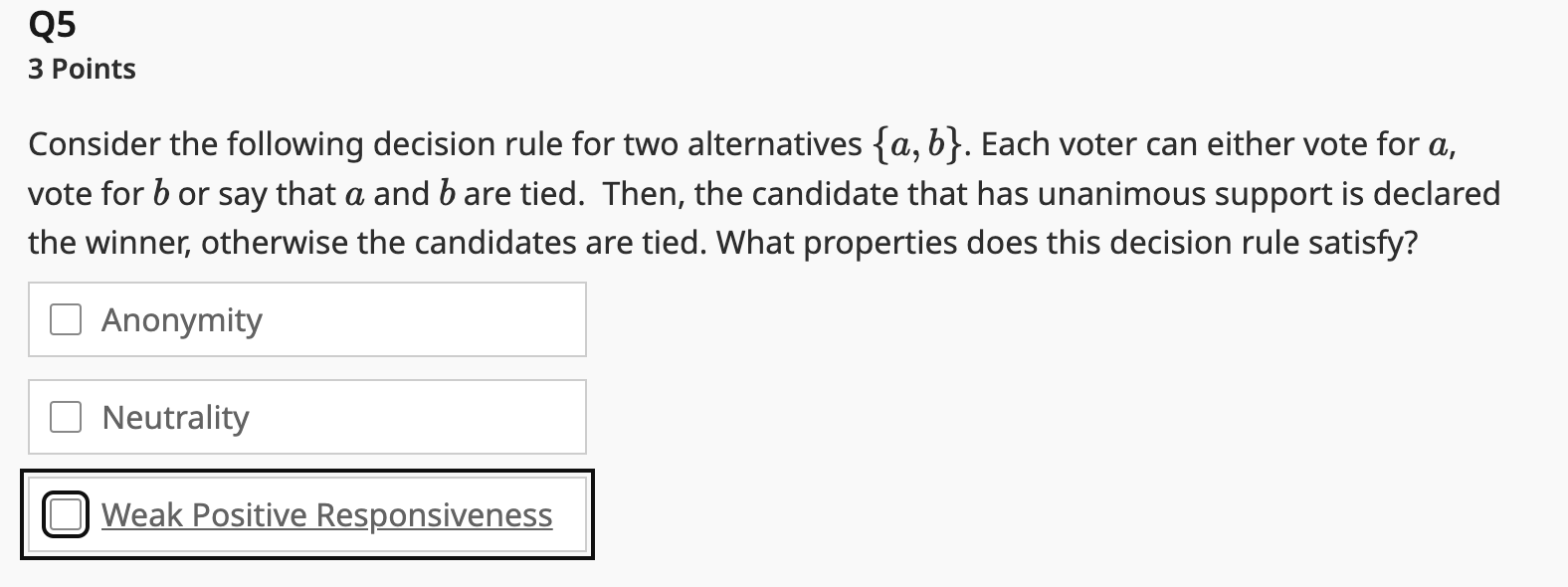 Solved Q53 ﻿PointsConsider the following decision rule for | Chegg.com