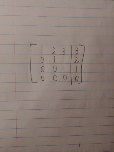 Solved say we have a matrix like this with an all zero row | Chegg.com