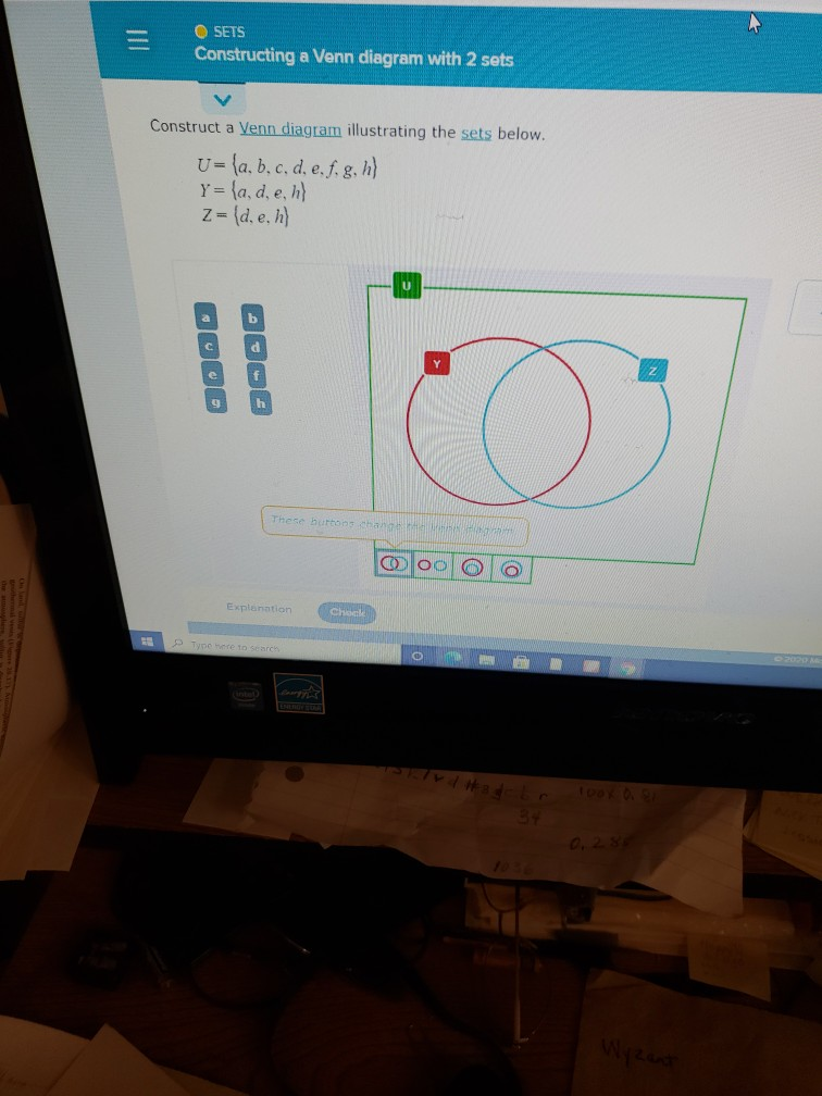 Solved SETS Constructing a Venn diagram with 2 sets | Chegg.com