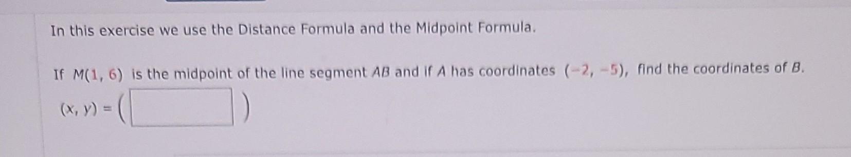 Solved In this exercise we use the Distance Formula and the | Chegg.com