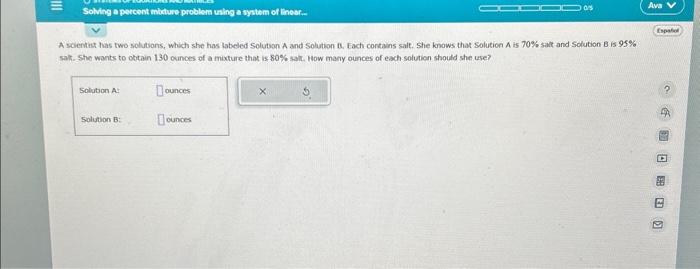 Solved A scienthst has two solutsons, which she has labeled | Chegg.com