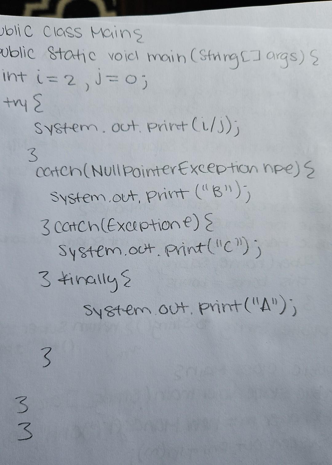 Solved blic Static void main (String [] args) \{ nt i=2,j=0; | Chegg.com