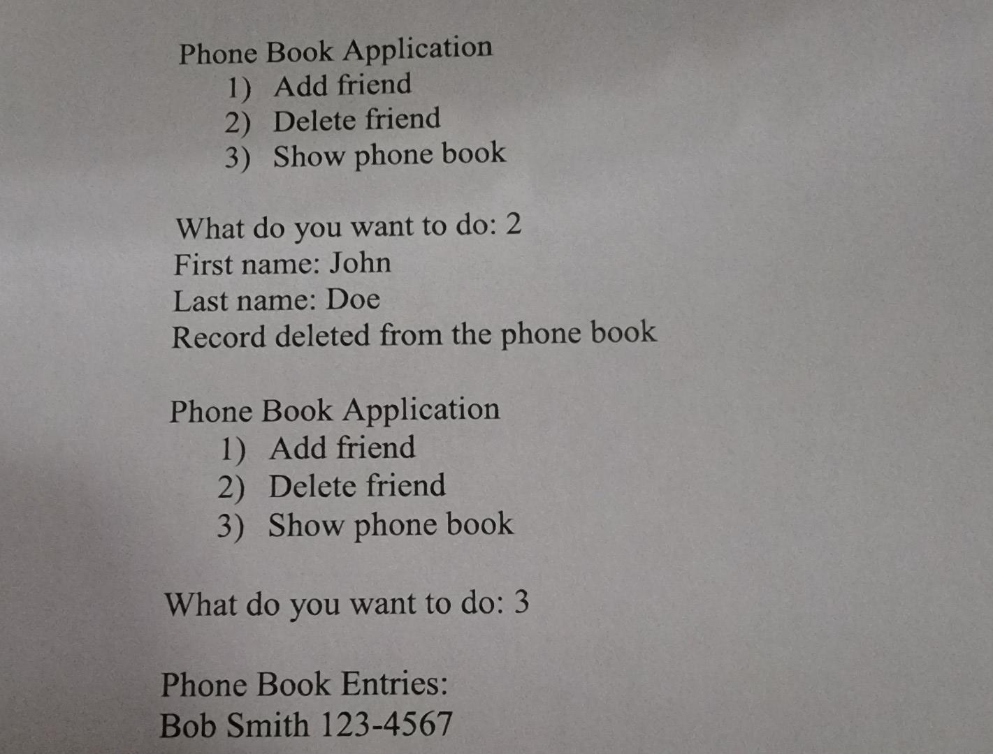 Solved What do you want to do: 1 First name: Bob Last name: | Chegg.com