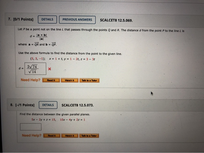 Solved 7. (0/1 Points] DETAILS PREVIOUS ANSWERS SCALCET8 | Chegg.com