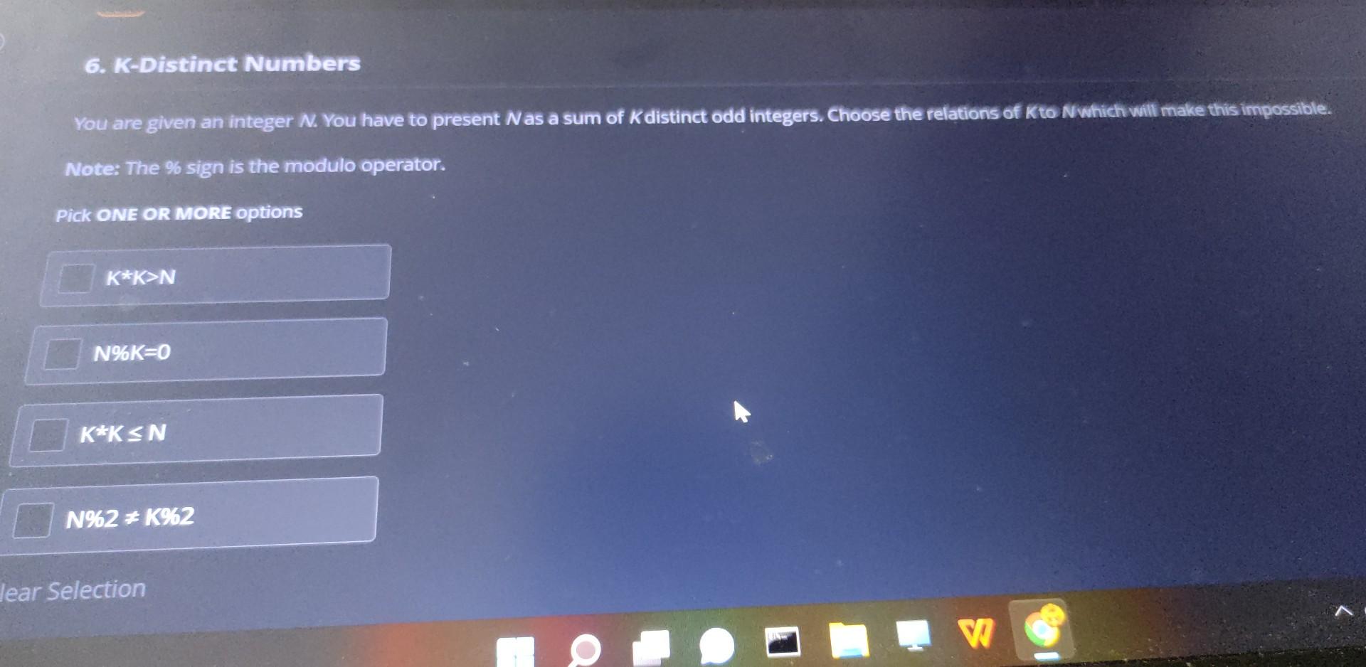 Solved 6. K-Distinct Numbers You are given an integer N. You | Chegg.com