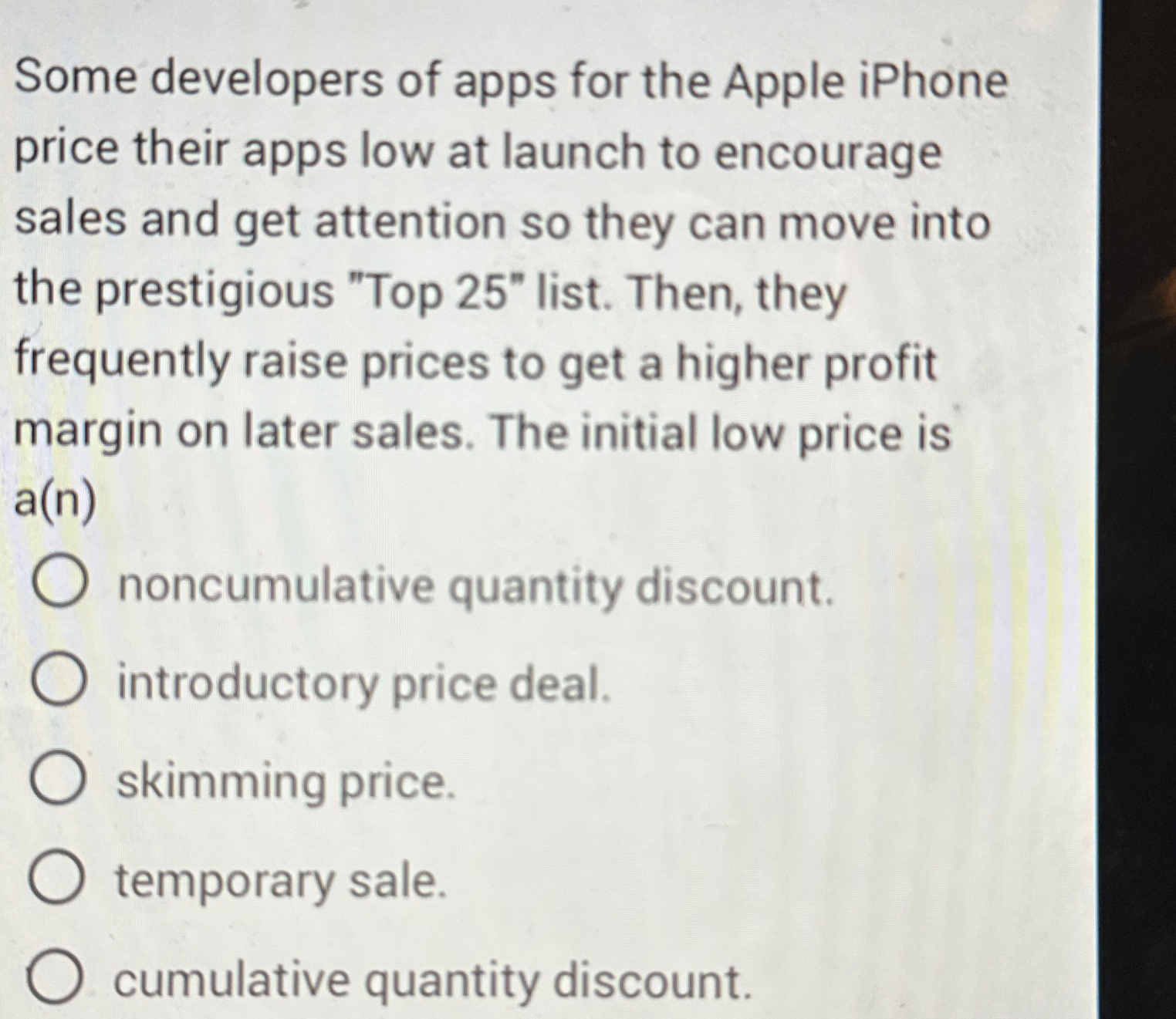 Solved Some developers of apps for the Apple iPhone price | Chegg.com