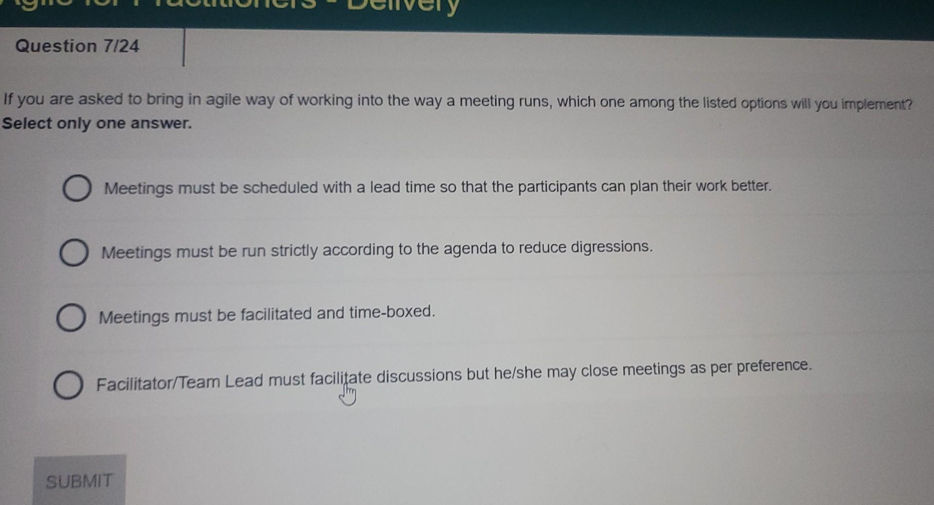 Solved If you are asked to bring in agile way of working | Chegg.com