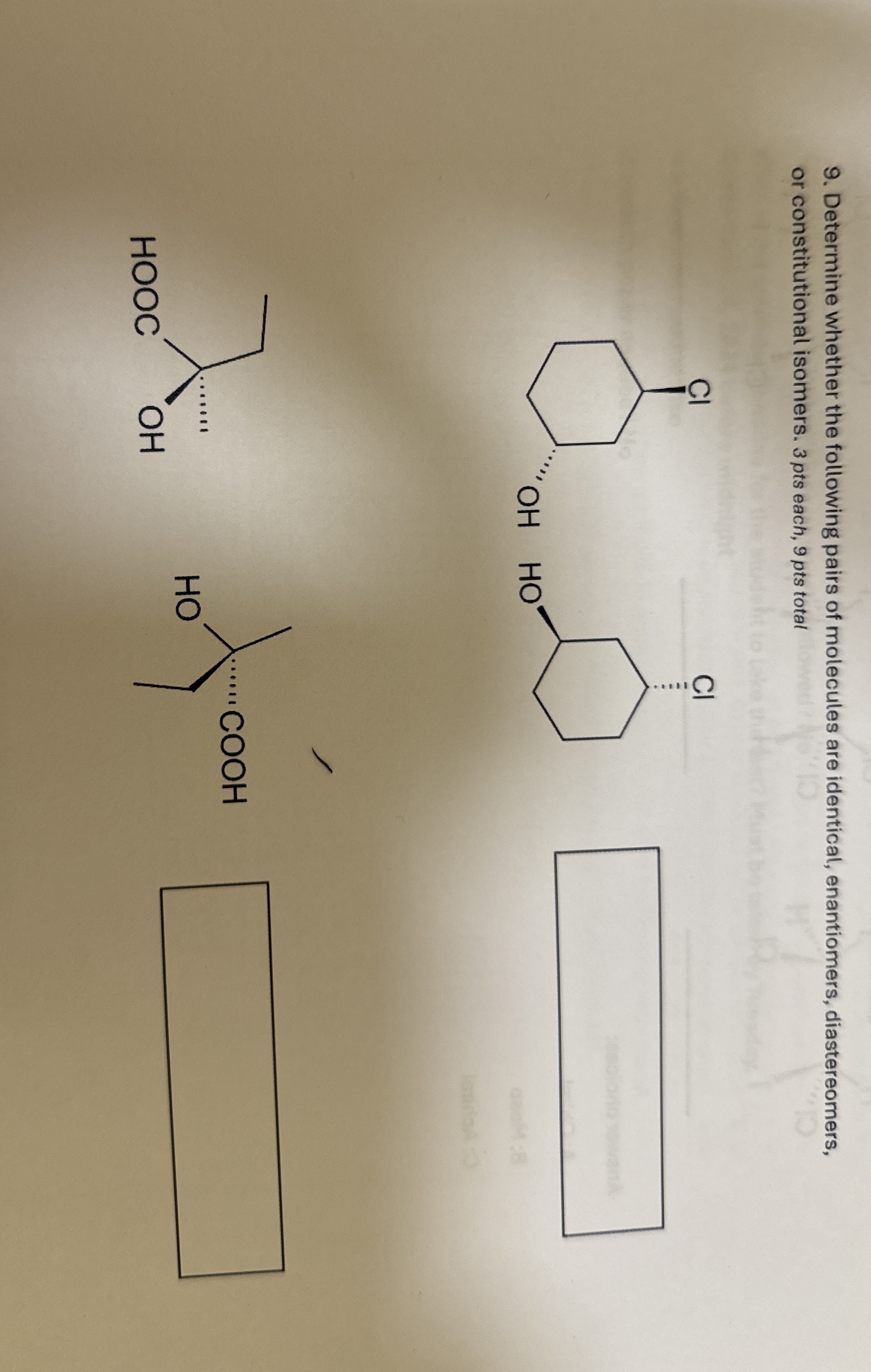 Solved Determine whether the following pairs of molecules | Chegg.com