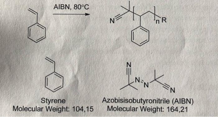 Solved The formation of polystyrene under the influence of | Chegg.com