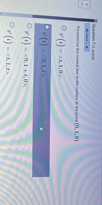 Solved The next two questions pertain to the surface defined | Chegg.com