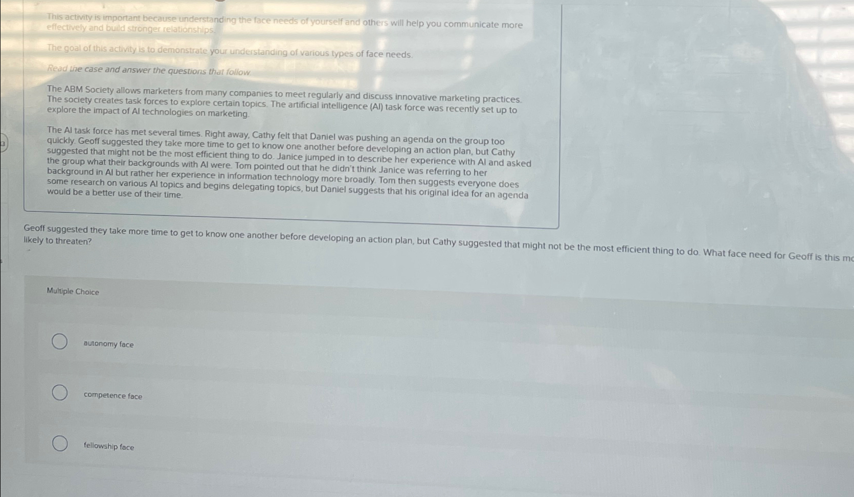 Solved This activity is important because understanding the | Chegg.com