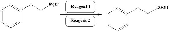 Solved MgBr Reagent 1 COOH Reagent 2 Reagent i H2SO4 CuBr | Chegg.com