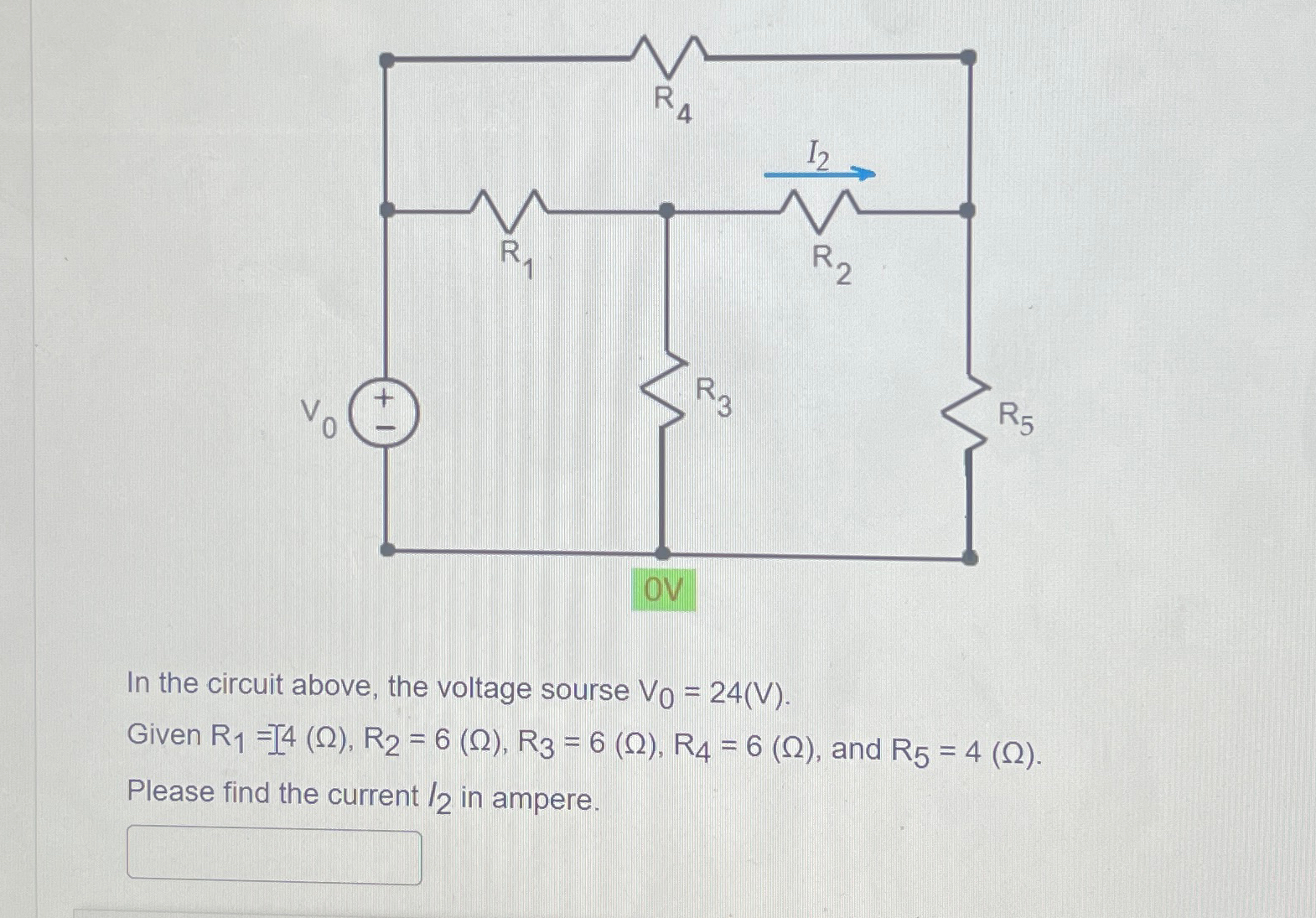 Solved In The Circuit Above The Voltage Sourse