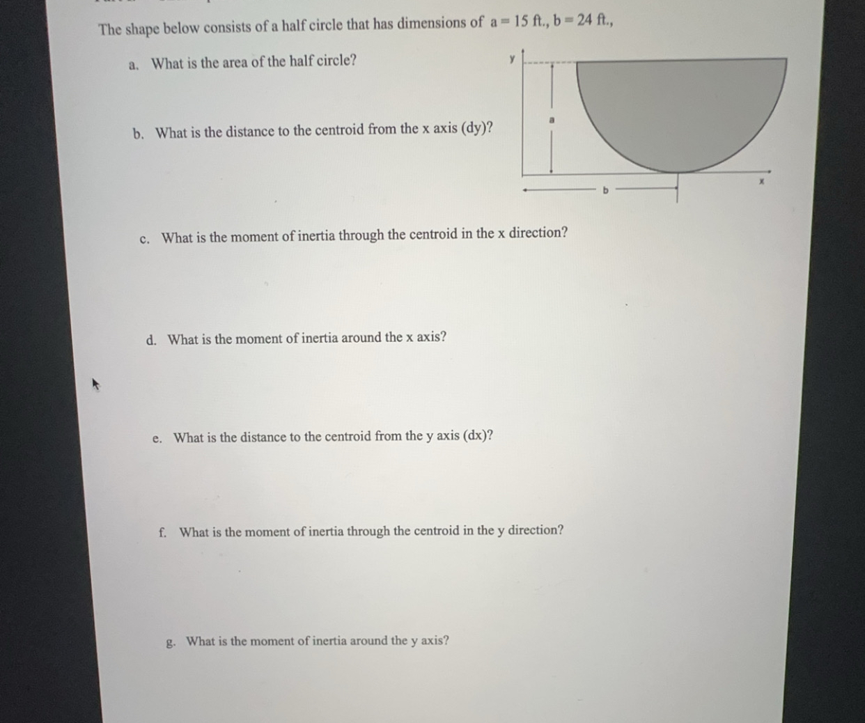 Solved The shape below consists of a half circle that has | Chegg.com
