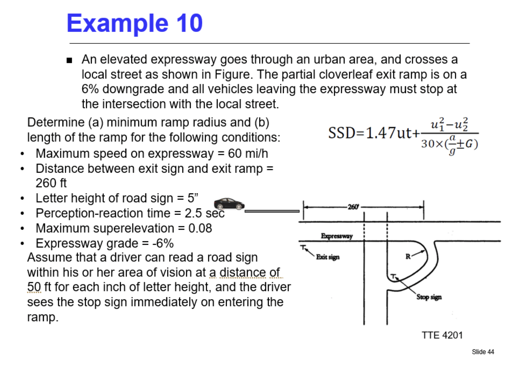 Solved Example 10An elevated expressway goes through an | Chegg.com