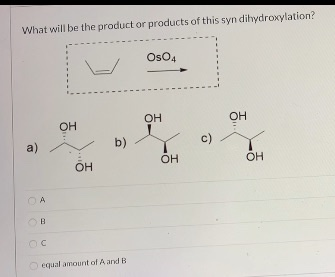 Solved What will be the product or products of this syn | Chegg.com