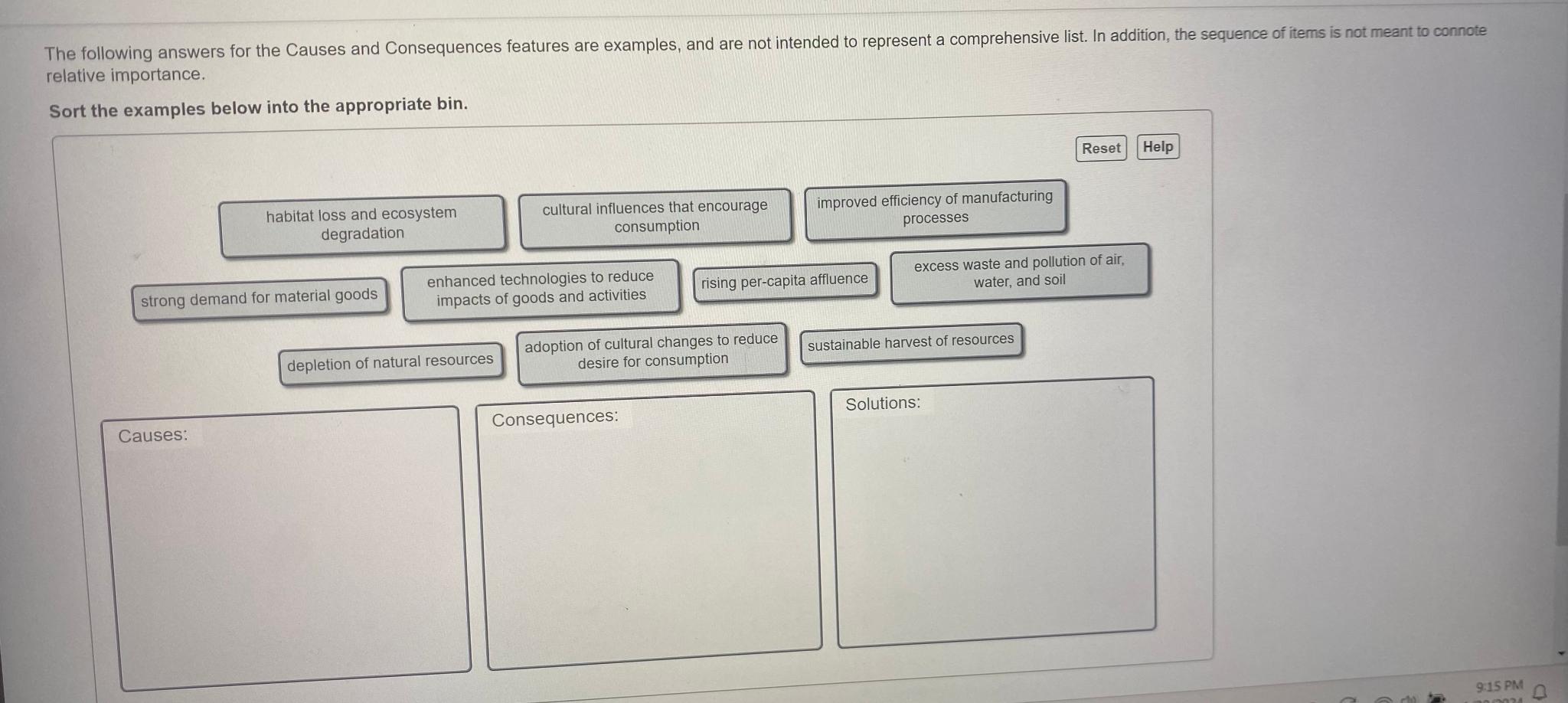 Solved The following answers for the Causes and Consequences | Chegg.com